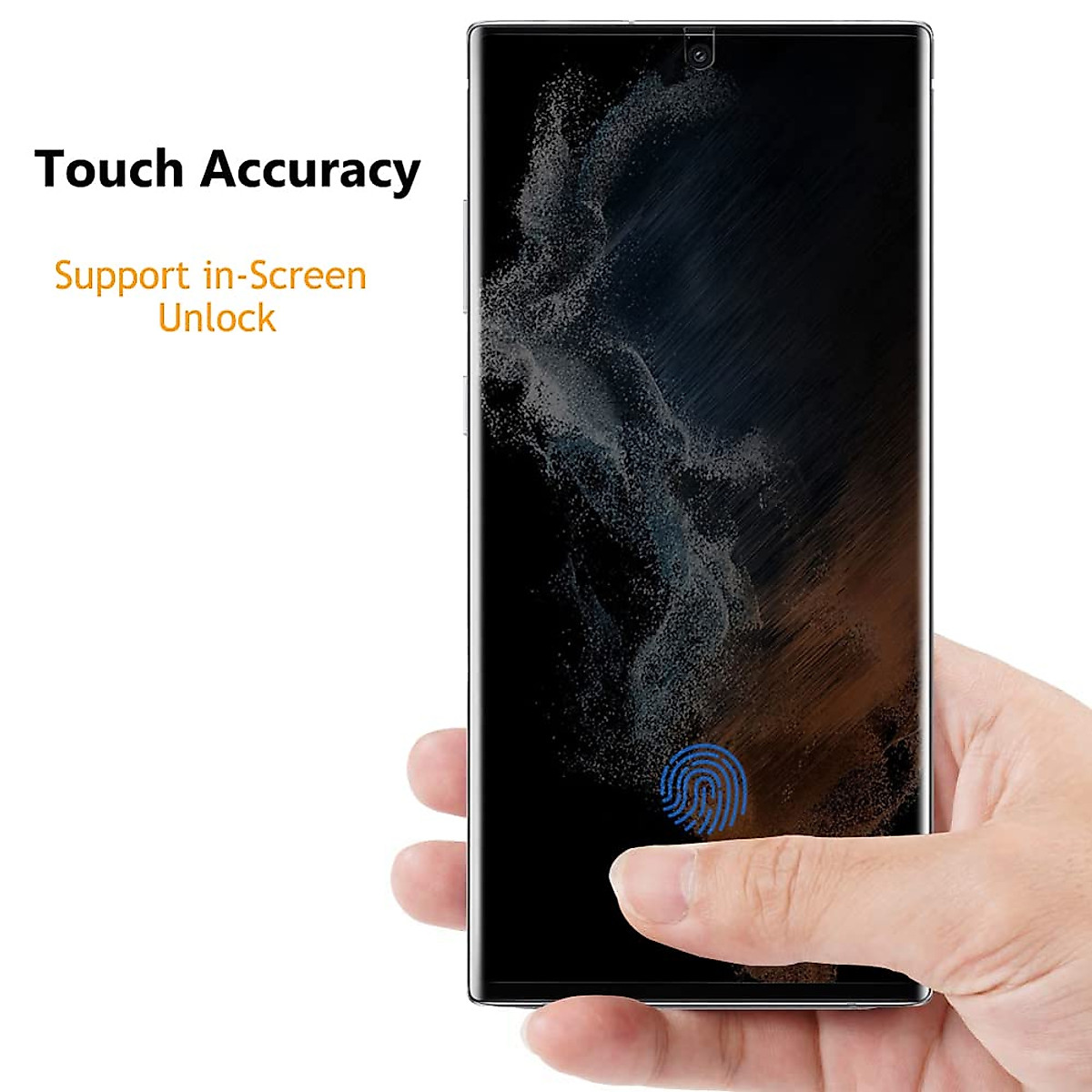 Galaxy S22 Ultra Privacy Screen Protector, [Case Friendly] [Support Fingerprint Unlock] Soft Film for Samsung Galaxy S22 Ultra 5G (6.8"), Full Adhesive, Anti-Scratch, 3D Curve Fit, Touch Sensitive