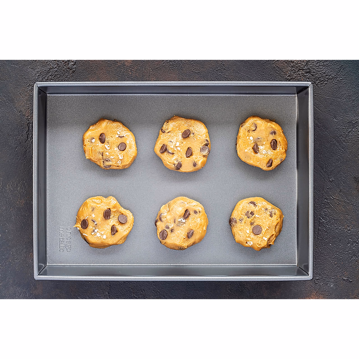 Chicago Metallic Professional Non-Stick Baking and Roasting Tin, 33 x 23 cm (13" x 9"), 1 x 1 x 1 cm, Grey