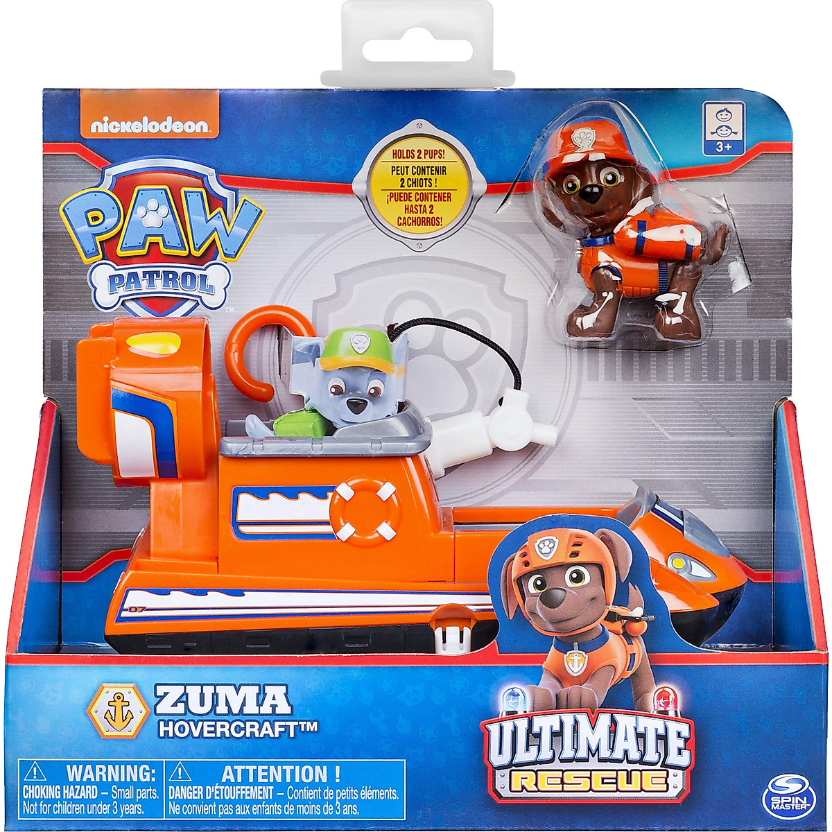 Paw Patrol Ultimate Rescue - Zuma’s Ultimate Rescue Hovercraft with Moving Propellers & Rescue Hook, for Ages 3 & Up