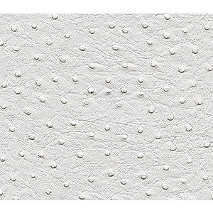 Vinyl Fabric Ostrich White Fake Leather Upholstery / 54" Wide/Sold by The Yard