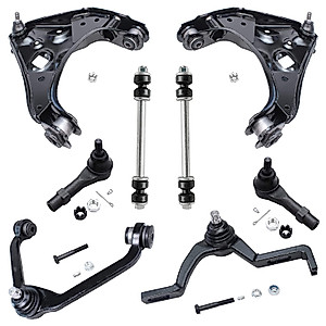Detroit Axle - Front 8pc Control Arms Kit for Ford Explorer Ranger Mazda B2500 B3000 B4000 Mercury Mountaineer, 4 Upper & Lower Control Arms w/Ball Joints 2 Sway Bars 2 Outer Tie Rods Replacement