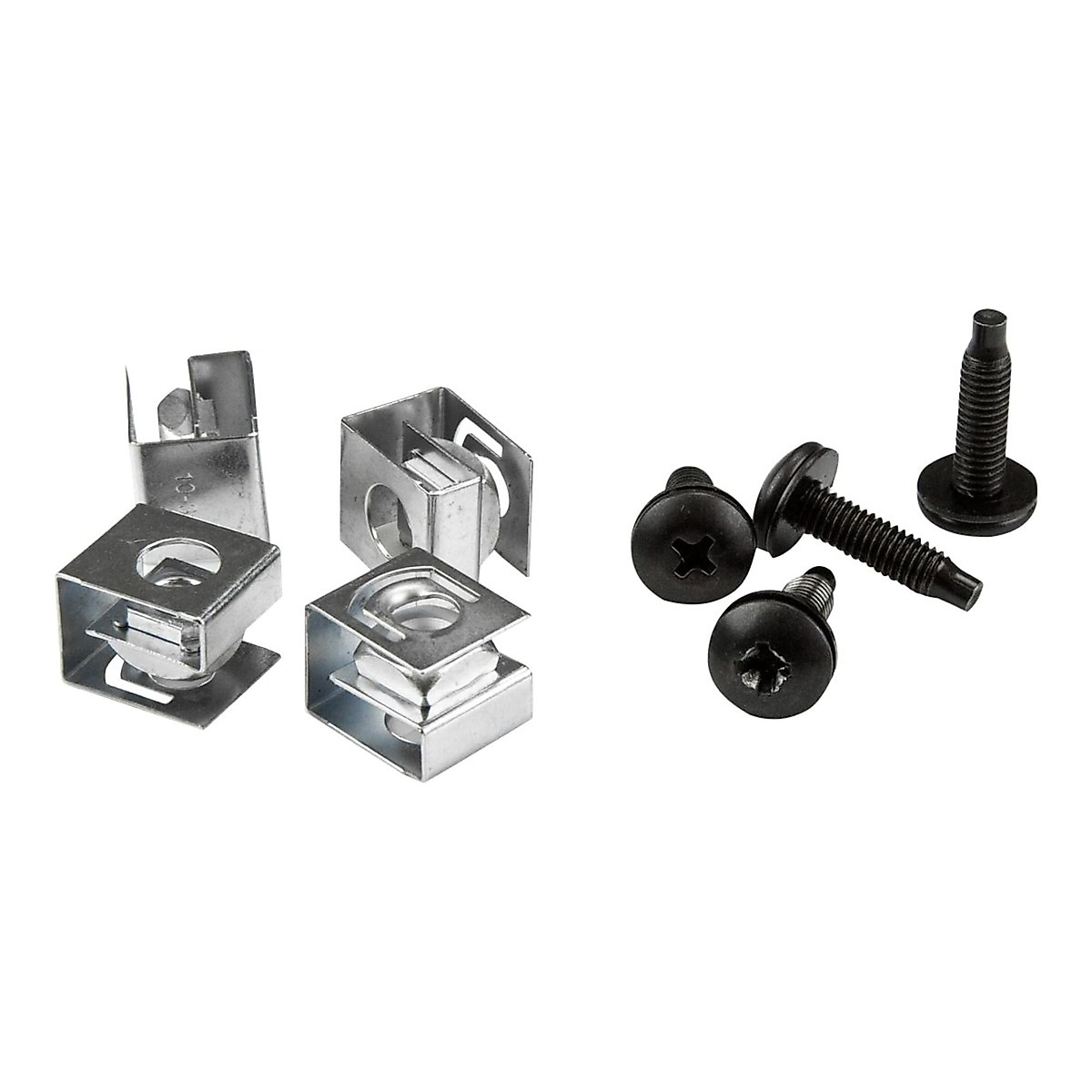 StarTech.com 10-32 Server Rack Screws - 50 Pack - Network Rack Screws and Clip Nuts for Rack Mount Server Cabinet or Enclosure , TAA (CLPSCRW1032)