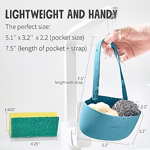 Sophie & Panda Silicone Sponge Holder for Kitchen Sink Bags Set of 2 - Easy to Use Soap Holder No Installation Needed Kitchen Sink Caddy - Kitchen Sink Organizer Set of 2 White and Grey