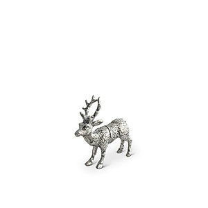 Vagabond House Pewter Metal Deer Place Card Holder/Cheese Markers Artisan Designer Handcrafted for Cabin Lodge Mountain Decor 1.5 inch Tall