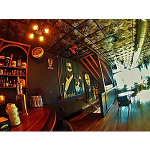 From Plain To Beautiful In Hours 201 Sunset Boulevard PVC 2' x 2' Lay-in or Glue-up Ceiling Tile, Pack of 25, Antique Gold, 25 Piece