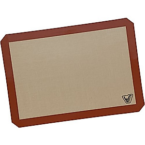 Silicone Baking Mat - Set of 3 Half Sheet (Thick & Large 11 5/8 x 16 1/2) - Non Stick Silicon Liner for Bake Pans & Rolling - Macaron/Pastry/Cookie/Bun/Bread Making - Professional Grade Nonstick by Velesco