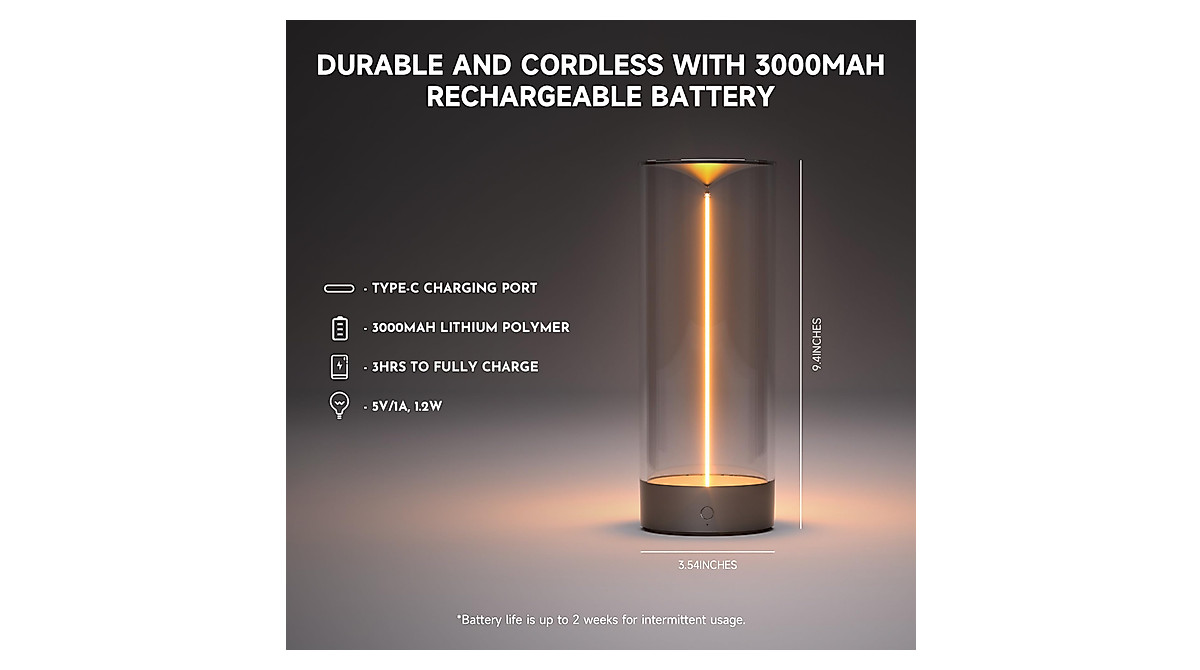 AUGE LIGHT Minimalist LED Desk Lamp - Portable & Dimmable