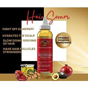 AK2 Curly, Wavy, Natural Hair Oil - Hydrating Detangler with Pomegranate & Moroccan Argan Oil for Dry, Damaged Hair & Braids (4 oz.)