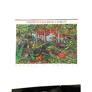 Northeast Deciduous Forest Pane of Ten 37 Cent Stamps Scott 3899