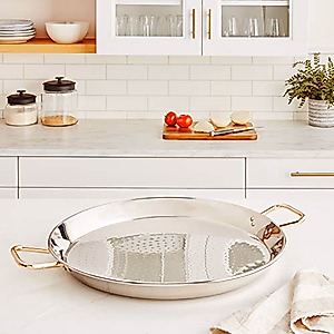 Garcima 22-Inch Stainless Steel Paella Pan, 55cm