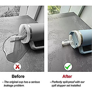 Silicone Spill Proof Stopper Set of 3, Compatible with Stanley Cup 1.0 40oz/ 30oz,Tumbler Accessories, Including 2 Straw Cover Cap,2 Square Spill Stopper and 2 Round Leak Stopper