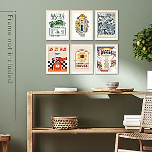 Harry Poster Style Canvas Painting Room Aesthetic Decoration for Boys and Girls Dormitory Bedroom Music Album Gift (12x16 inches x 6 pieces)