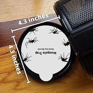 24Pcs Refill Glue Boards 4.3" Sticky Glue Pads Compatible with Katchy, Fenun and Other Models Indoor Mosquito Insect Trap, Bug Catcher Replacement Glue Boards, Mosquito Lamp Refillable Glue Pads