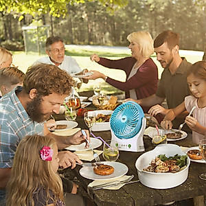 ZUKULIFE Portable USB Powered Personal Desk fan Strong Airflow Cooling fan for Cooling for Travel, Home Kitchen and Office, 3 Speeds with Side Light (Blue)