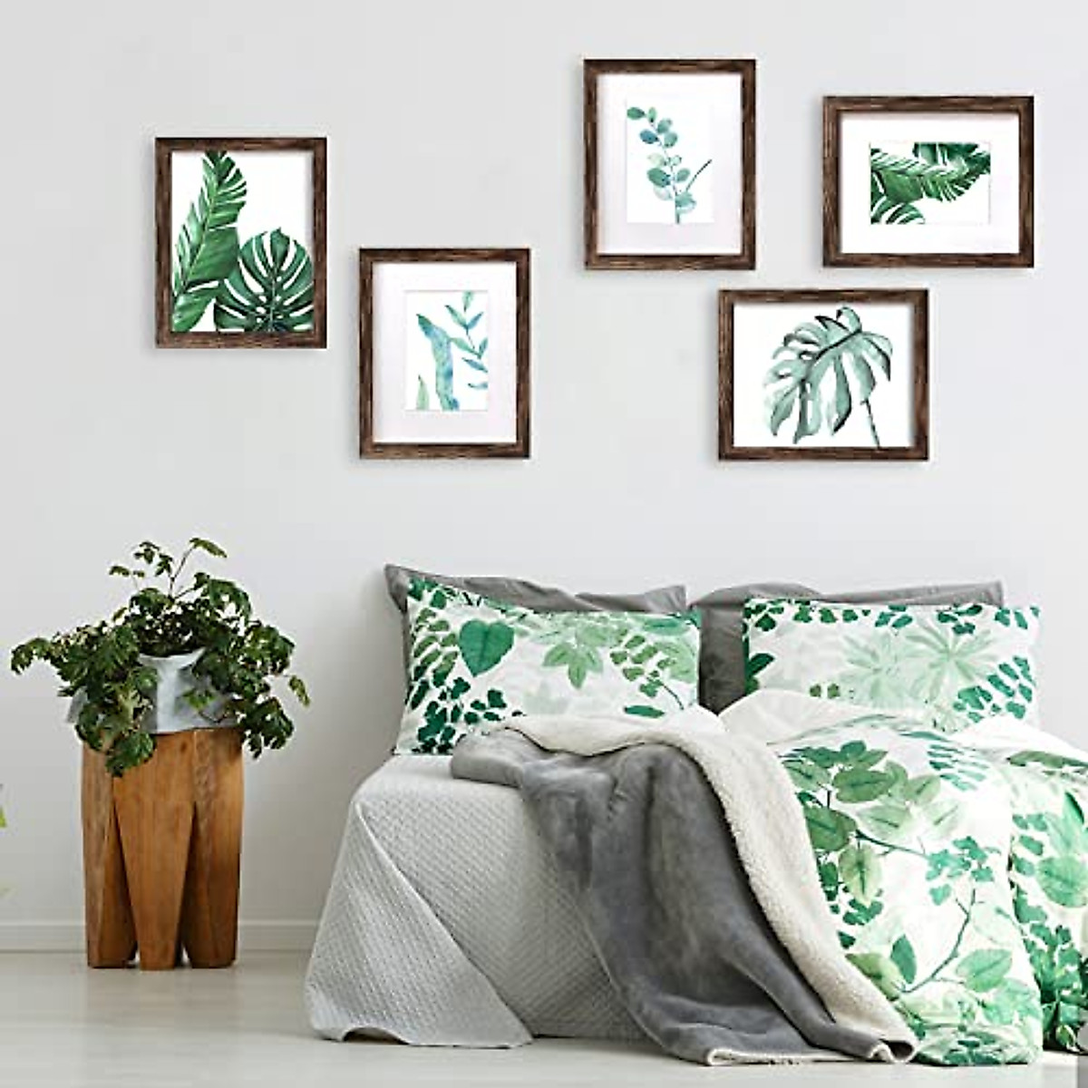 SESEAT 8x10 Picture Frames Rustic Brown Wall Mounting or Tabletop Display, 6PCS