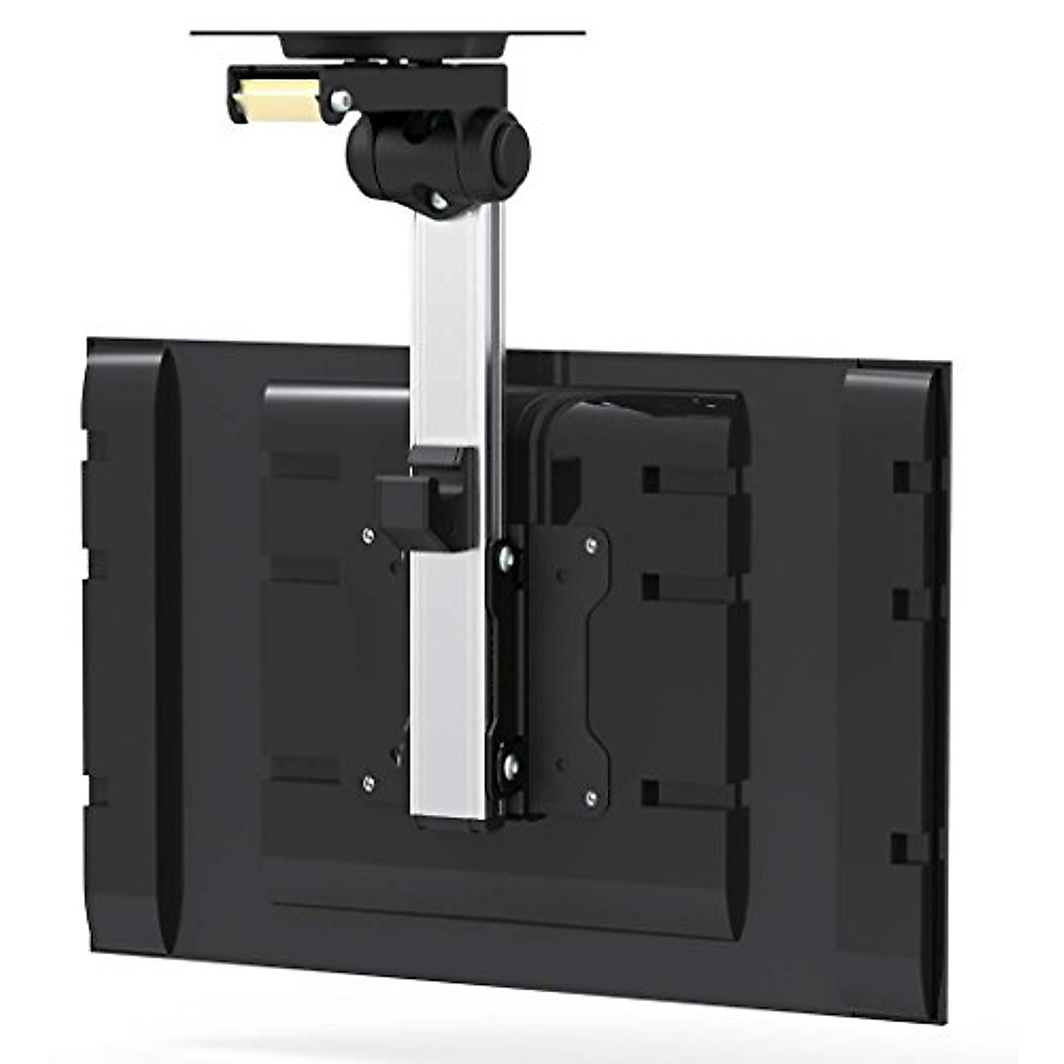 InstallerParts 13"-27" RV TV Ceiling Mount for Under Cabinet Kitchen, Aluminum TV Bracket Folding, Retractable, Fold Down for LED, LCD,TV, Monitor, Flat Screens 75x75 and 100x100