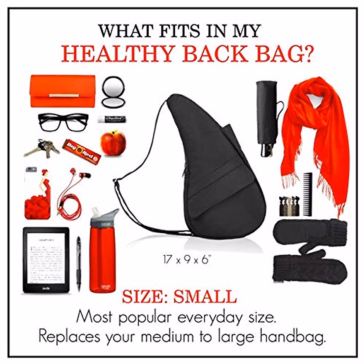 AmeriBag Healthy Back Bag tote Print Small (Meadow)