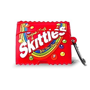 BNBKIKO Compatible Air pod Pro Case,Silicone 3D Cute Fun Candy Biscuit Skittles Air pod Pro Case, Kawaii Fashion Cool Design Skin, Suitable for Teen Girl Boy (3/Pro Skittles red)