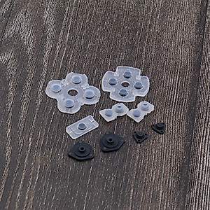 Micro Traders 3 Sets Conductive Silicon Button Pads Controller Button Replacement Repair Part Compatible with Sony Playstation 4 PS4 Controller