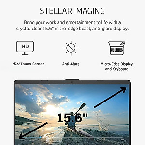 HP 2023 15.6" HD Touchscreen Laptop, Intel Core i3-1215U (Beat i5-1135G7), 16GB RAM, 512GB SSD, Intel UHD Graphics, WiFi, Bluetooth, HDMI, USB-A&C, Long Battery Life, Windows 11 Home, Silver