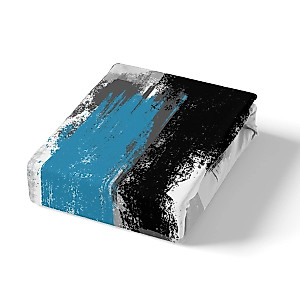 Feelyou Abstract Comforter Cover Set Modern Abstract Art Bedding Set for Boys Girls Children White Grey Blue Pattern Bedding Duvet Cover Set Room Decor King Size Bedspread Cover 3Pcs