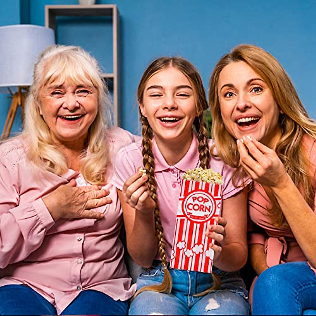 500 Pieces Paper Popcorn Bags, 1 oz Popcorn Bags Individual Servings for Popcorn Machine Party, Pop Corn Bag Bulk