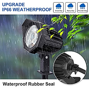 MEIKEE 15W LED Landscape Lights IP66 Waterproof Wall Lights 2-in-1 Outdoor Low Voltage Spotlight Warm White Garden Pathway Lights for Yard Walkway Patio (Matte Black, 1 Pack)