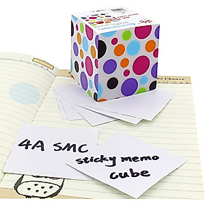 4A Sticky Memo Cube,2 1/2 Inches,Bubble Patterned Printed On The Four Sides,Self-Stick Notes Cube,About 500 Sheets/Cube,1 Cube/Pack,4A SMC 434