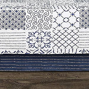 Lush Decor Blue Daybed Monique 6 Piece Cover Set, 39"x75"