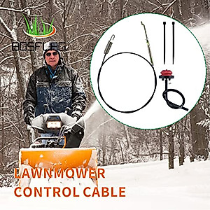 BOSFLAG 746-0898 Clutch Cable with 570682 Primer Bulb Replaces MTD 946-0898, 746-0898A, 746-0898B for MTD SB855, SB1150W, SB850W, SB550, SB750, SB1150T, SB950T, Cub Cadet 522E, 724E, 926E Snowblowers