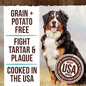 Merrick Fresh Kisses Natural Dental Chews, Toothbrush Shape Treat Infused With Real Mint, For Large Dogs - 22 ct. Box