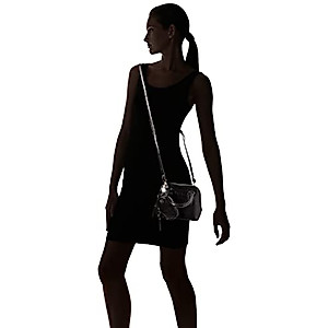 Steve Madden womens Steve Madden HOPEC Croco Crossbody, Black, One Size US