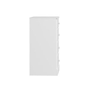 Prepac Astrid Simplistic 4-Drawer Dresser for Bedroom, Functional Bedroom Dresser Chest of Drawers 18.25" D x 30" W x 34" H, White, WDBR-0401-1