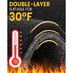 BEACE Double-Layer Fleece Ear Warmers Winter Headband for Men Women-Ear Muffs Ear Covers for Running Cycling Ski