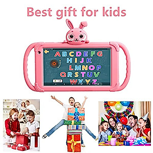 Tablet for Kids 7 inch Kids Tablet 32GB Toddler Tablet with Case WiFi Camera, Kids Learning Tablet for Toddlers Pre-Installed Educational Gontents Parental Control YouTube Netflix
