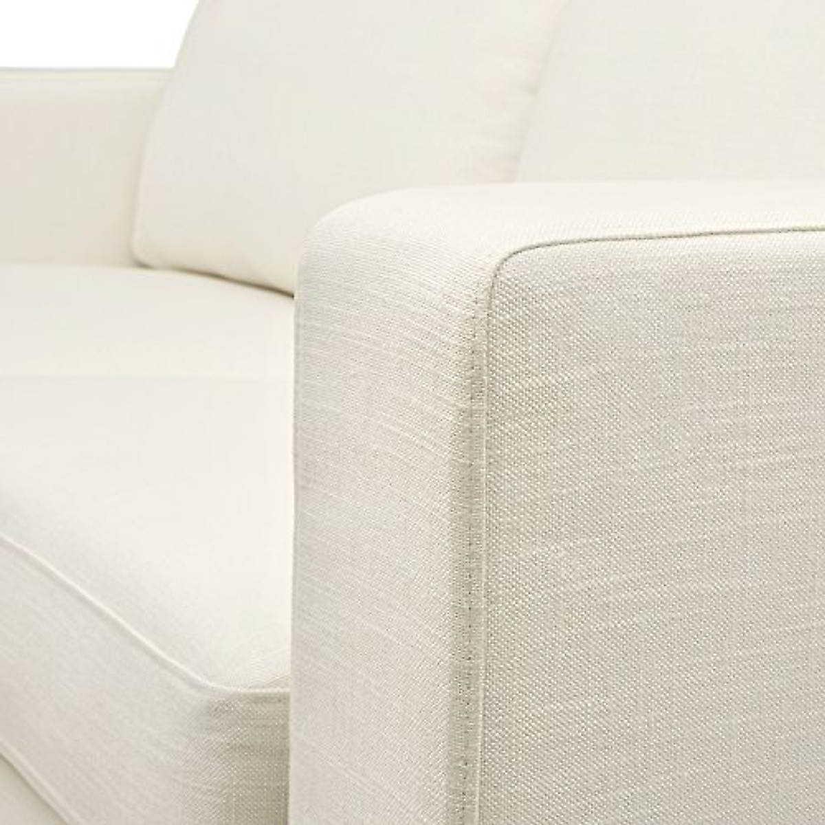 Amazon Brand – Stone & Beam Bryant Modern Sofa Couch with Slipcover, 85.1"W, Optic White
