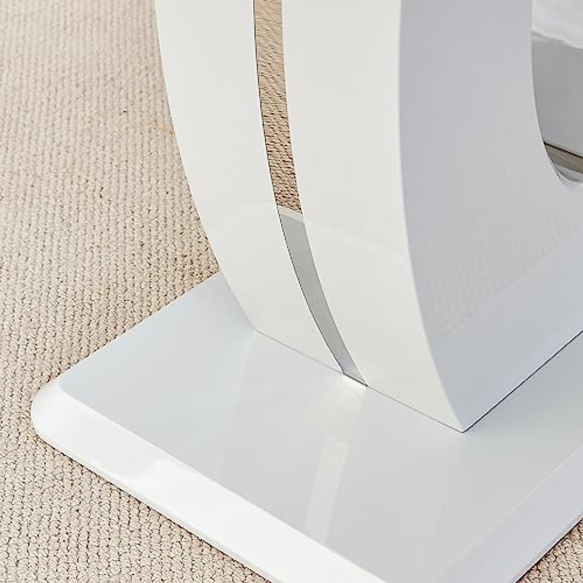 Ginxesh Modern Faux Marble Dining Table for 6,63'' Large Grey Imitation Marble Grain Kitchen Table with MDF Pedestal,Rectangular Oval Marble Dining Table for Dining Room,Living Room,Home,Office