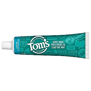 Tom's of Maine, Botanically Bright SLS and Fluoride-Free Toothpaste - Spearmint, 4.7 Ounce