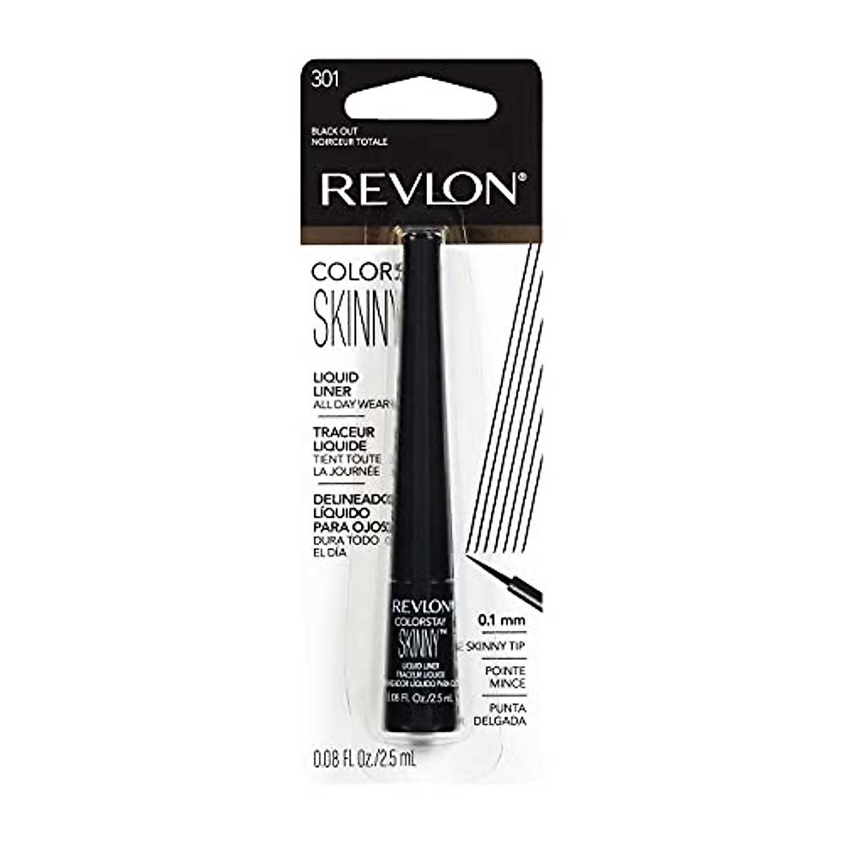 Rev Skinny Eyeliner 301 Black Size 0.08o Rev Colorstay Skinny Liquid Eye Liner 301 Blackout .08fl Oz