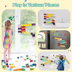 Uooser Bath Slide Toy for Kids Ages 4-8, Bathtub Toys for Toddlers, Track Shower Toys with Suction Cups, Duck Track Bath Toy, DIY Track Toys, Great Gift for Children Boys Girls, 44 PCS