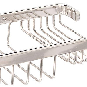 Allied Brass BSK-60SR Rectangular Combination Shower Basket, Polished Nickel
