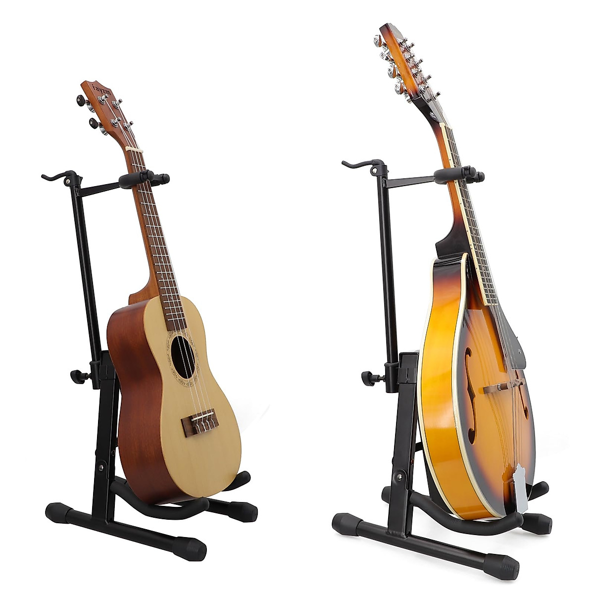 Rayzm Violin Stand with Bow Holder, Adjustable Portable Folding Tripod Metal Stand for Violin/Ukulele/Mandolin, Easy Installation