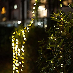 shinar Solar String Lights Outdoor, 400LEDs/150ft IP67 Waterproof 8 Lighting Modes, Solar Fairy Light, Solar Powered Christmas Lights for Garden Yard, Patio, Wedding, Christmas (warmwhite)