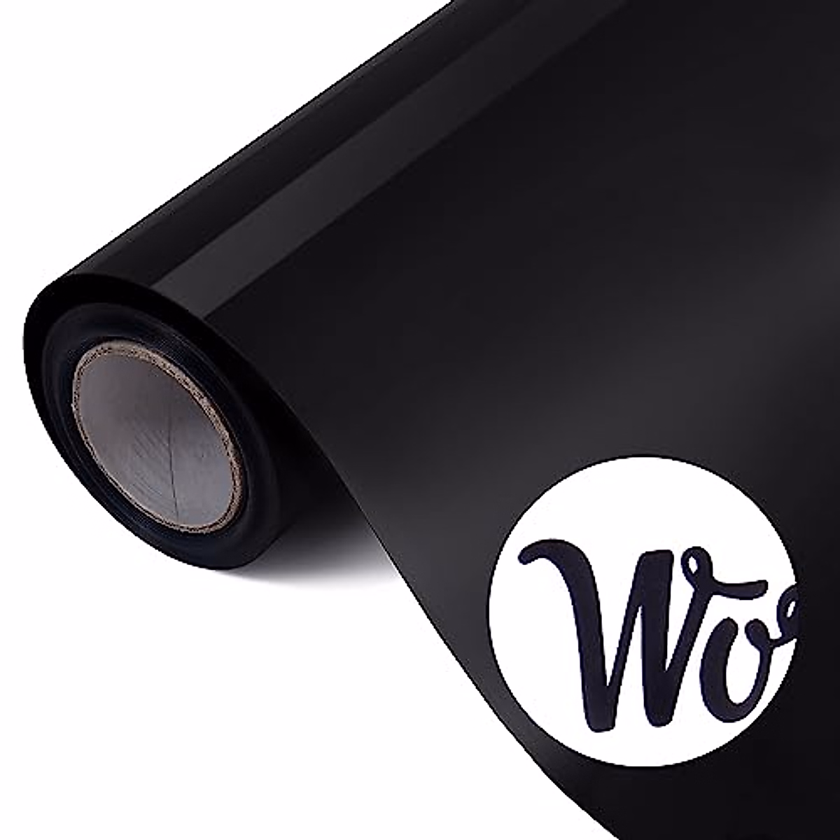 xTool Black HTV Vinyl Roll Heat Transfer Vinyl - 12" x 10ft Black Iron On Vinyl for Cricut Cameo & xTool M1, Easy to Cut, Ultra-Stretchable PU Matte Black HTV Vinyl for T-Shirts, DIY Clothes, Bag