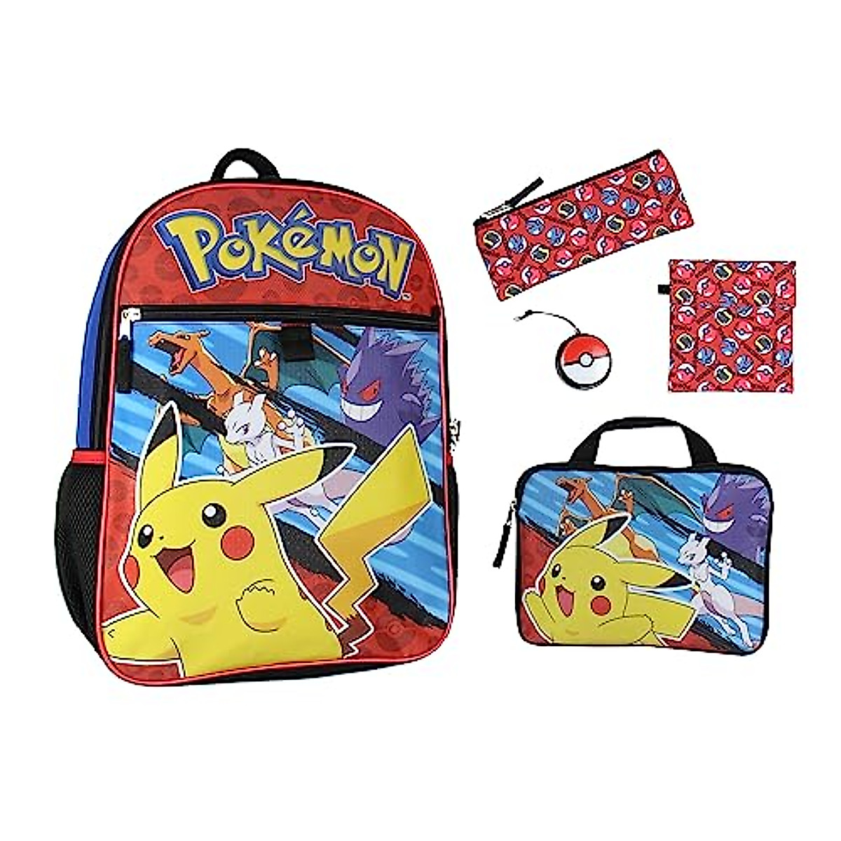 Bioworld Pokemon 16" Backpack 5PC Combo Set