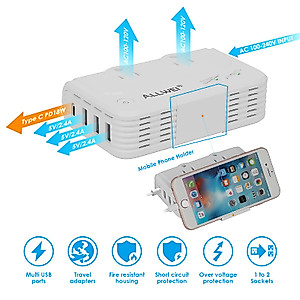 300W car Power Inverter with USB-C PD65W and 230W Power Voltage Converter 220V to 110V