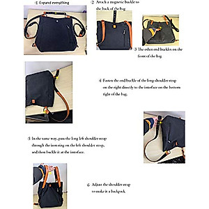 Chikencall® 3 ways Women Canvas Purses Handbags Totes Shoulder Bag Backpack Hobo (Brown)