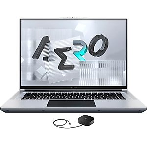 GIGABYTE AERO 16 Gaming & Entertainment Laptop (Intel i7-12700H 14-Core, 16GB RAM, 1TB PCIe SSD, GeForce RTX 3070 Ti, 16.0" 60Hz 4K (3840x2400), WiFi, Win 11 Pro) with G2 Universal Dock