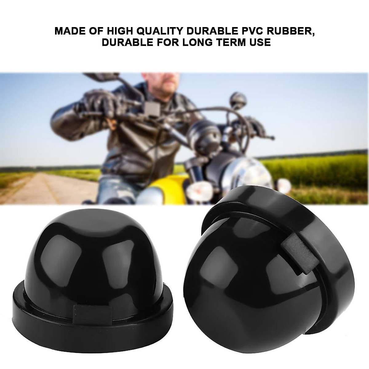 Headlight Dust Cap, 2Pcs 75mm LED Headlight Dust Proof Waterproof Rubber Housing Seal Cover Cap