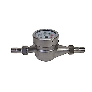 PRMFiltration 3/4 Inch NPT 304 Stainless Steel Totalizing Water Meter